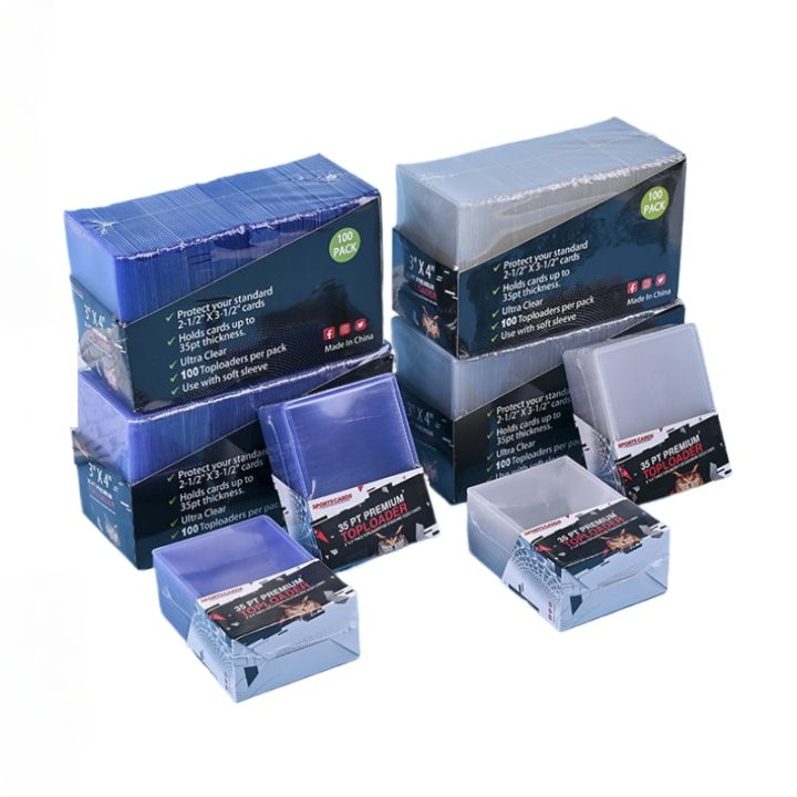 3"X4" Card Sleeves Top Loaders Baseball Trading Sports Football Card ...