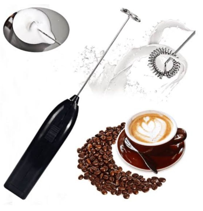 Cell Operted Coffee Beater Stainless Steel Milk former Blade Less ...