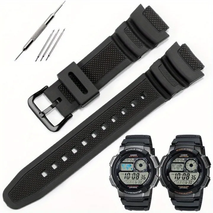 18mm Substitute Casio Rubber Watch Strap SGW300 400/AE1000 1100 W-800H ...