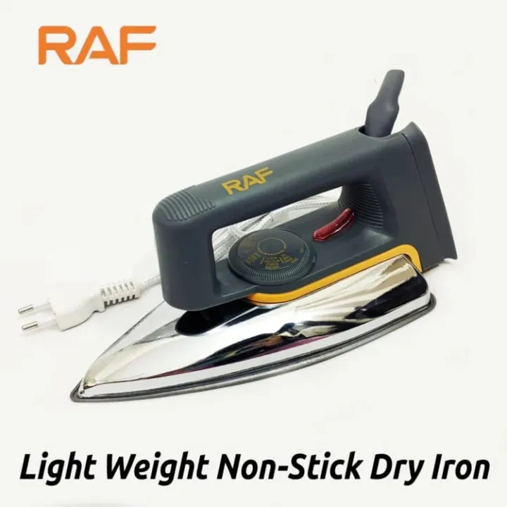 RAF 1000W Electric Dry Iron – Non Stick Soleplate – Adjustable Temp ...