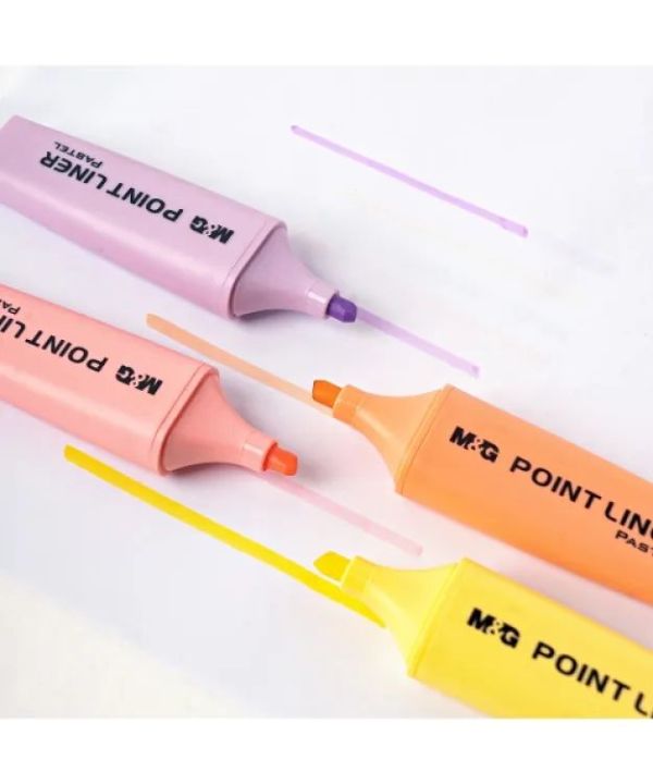 M&G Highlighter 4color Set Pastel Colors Yellow Orange Pink Purple | Daraz.com.bd