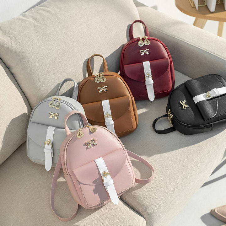 Women's Mini Backpack PU Leather Kawaii Backpack Cute Graceful Bagpack ...