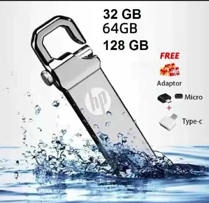 HP 32GB / 64GB USB Flash Drive – Original Metal Body – High-Speed ...