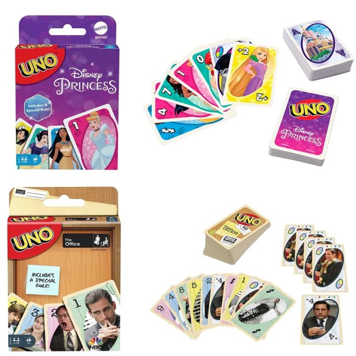 HOT !!! UNO Princess card Board Game UNO THE OFFICE for Family Night ...
