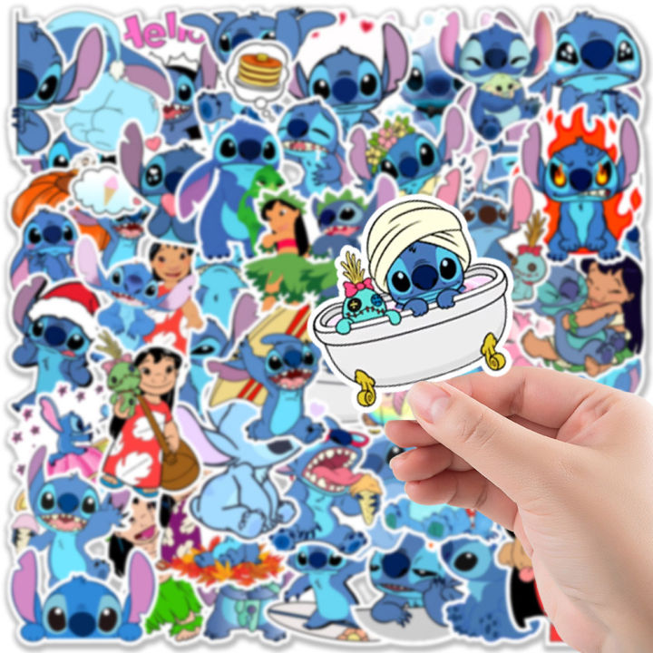 10/30/50PCS Disney Cute Cartoon Stitch Stickers DIY Phone Guitar Laptop ...
