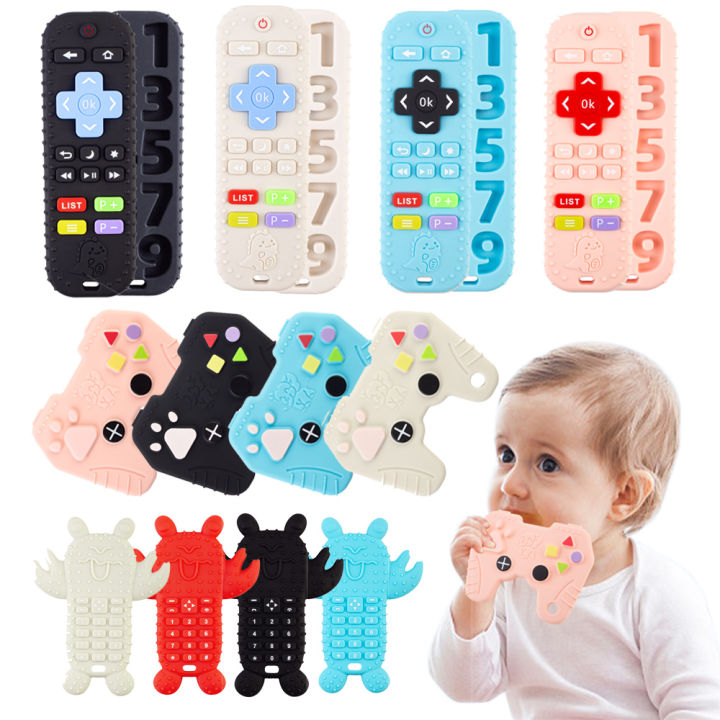Silicone Baby Teether Toys BPA Free Remote Control Shape Teether Rodent ...