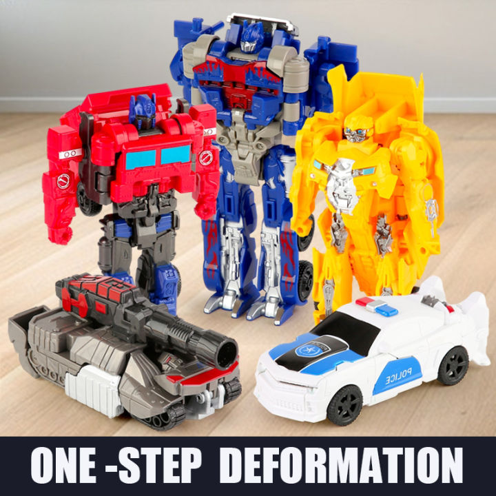 One Step Deformation Transformation Robot Dinosaur Vehicle Car Toys ...