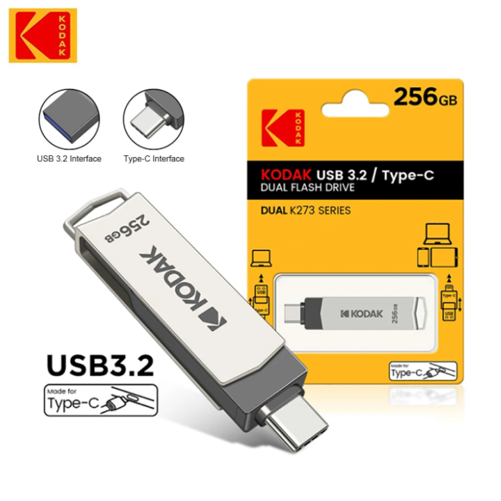 Original Kodak USB Key OTG USB3.2 Flash Drive 256GB 128GB 64GB 32GB ...