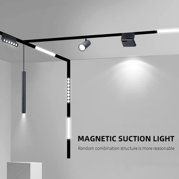 New Magnetic Track Light Dimmable Remote Control 48VLed Ceiling Lamp ...
