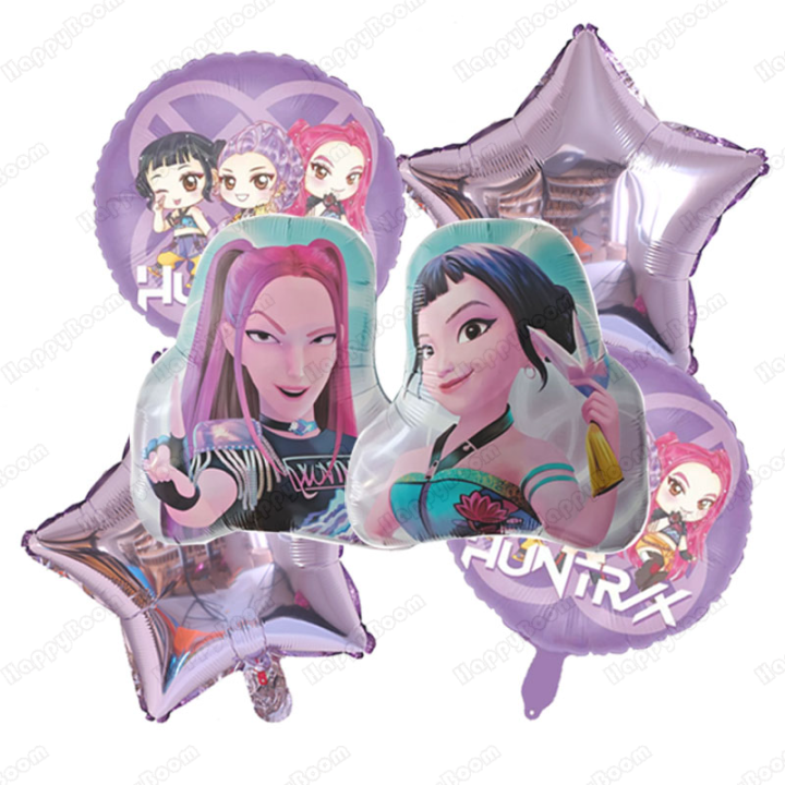 Kpop Demon Hunters Balloons Music Girl Balloon Girl Birthday Party ...