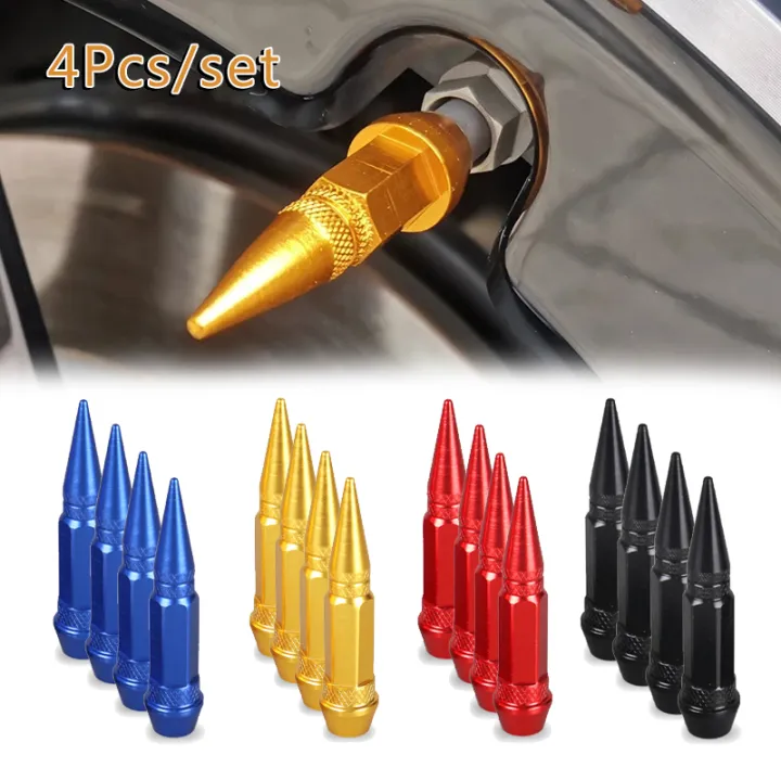 4Pcs Bullet Valve Caps Car Motorcycle Wheel Tire Valve Caps Dustproof ...