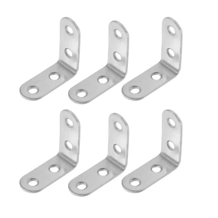 6Pcs 90 Degree Angle L Shaped Bracket, 40mm X 40mm X 16mm Corner Brace ...