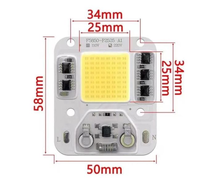 50w High Power (COB)LED Bulb Cool White 1pcs 230v | Daraz.lk