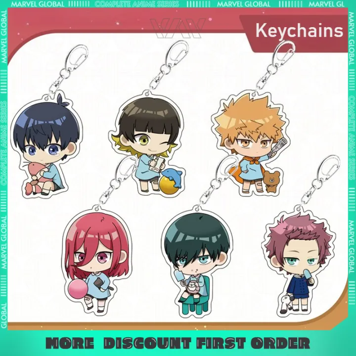 2.36in BLUE LOCK Keychain Cute Character Bachira Meguru Nagi Seishiro ...