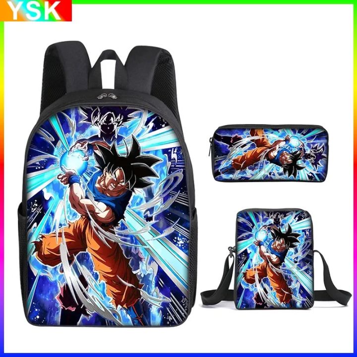 3 Pcs/set Dragon Ball 3D Print Cartoon School Bags for Boys Girls Goku ...