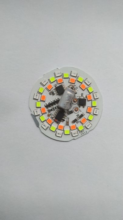 7 Colour RGB LED Lamp Plate AC220V 9W Smart Dual SMD IC lamp Board ...