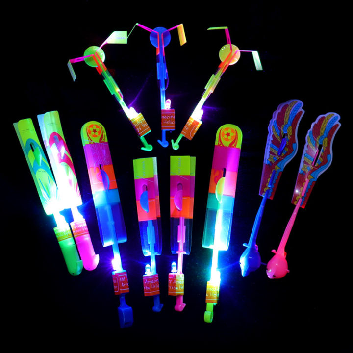 5pcs Amazing Light Toy Arrow Rocket Helicopter Flying Toy LED Light ...