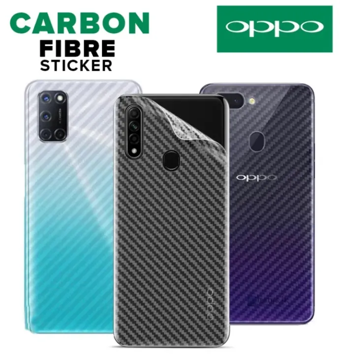 Carbon fibre back sticker for OPPO A52 / A53 | Daraz.lk
