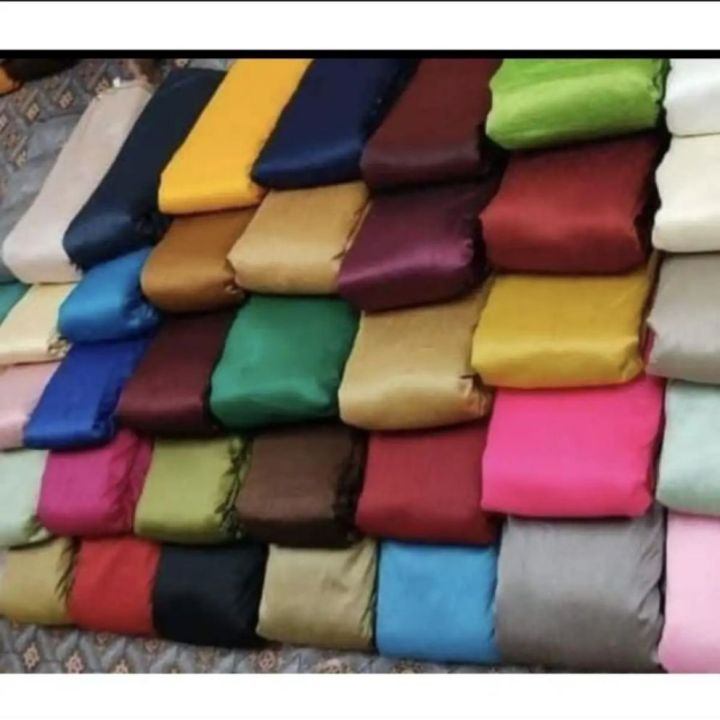 Soft Silk Unstitched Fabric, Full Shine, 2-Piece Set, Multiple Colors ...