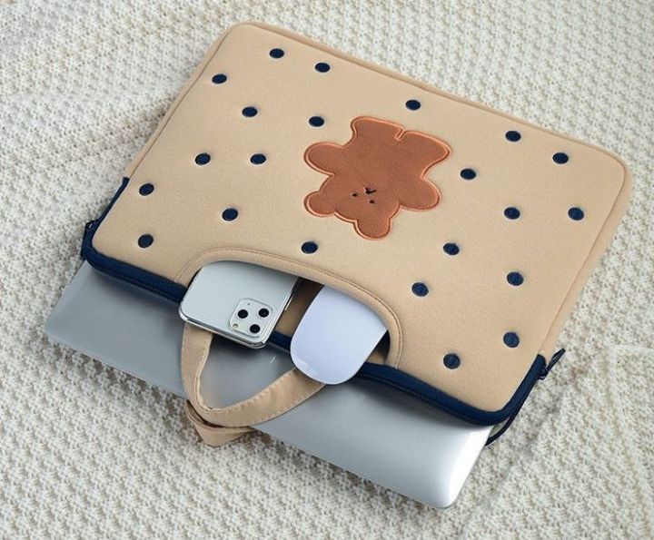 Vintage 15.6 pearl tea notebook bag notebook case shockproof notebook ...