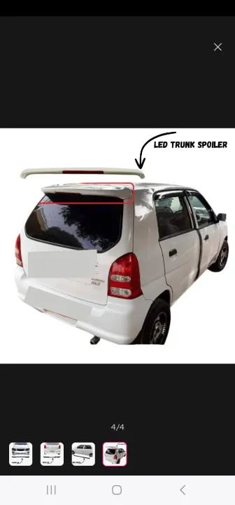 Alto 1000 cc Spoiler /led spoiler | Daraz.pk
