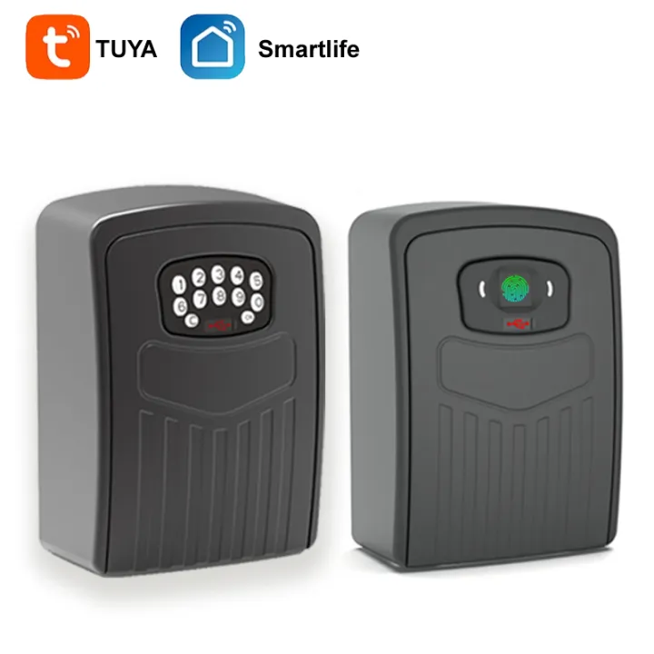 TUYA Fingerprint or Password Safe Key Box Bluetooth Storage Lock Box ...