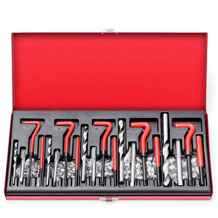 131 PCS Metric Thread Repair Tool Kit Helicoil Thread Repair Set for ...