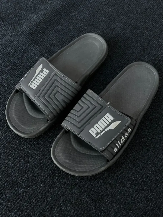 Trendy slides puma typing straps - (gray,black,blue) | Daraz.lk