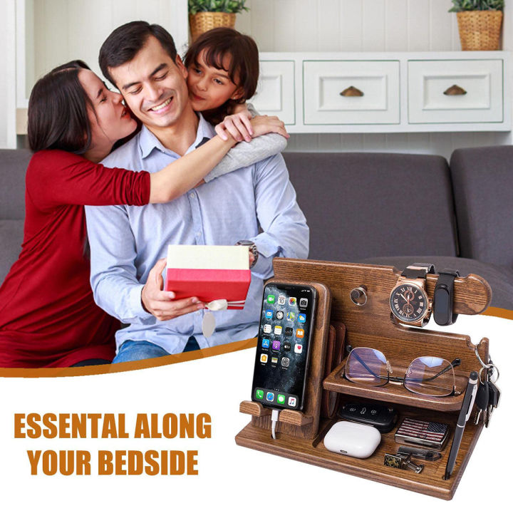 Multi-functional Wooden Telephone Extension Base Bedside Table Desktop ...