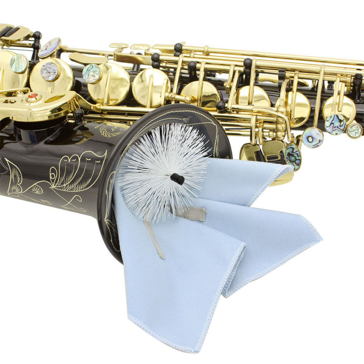 Saxophone Cleaning Cloth With Brush Alto Tenor Soprano Sax Swab Cloth ...