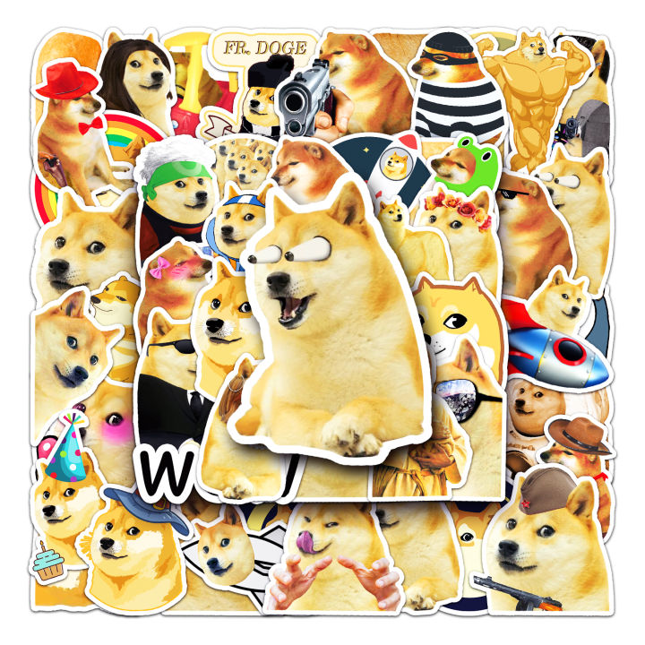 50 Piece Funny Doge Stickers Waterproof DIY For Phones Laptop Car ...