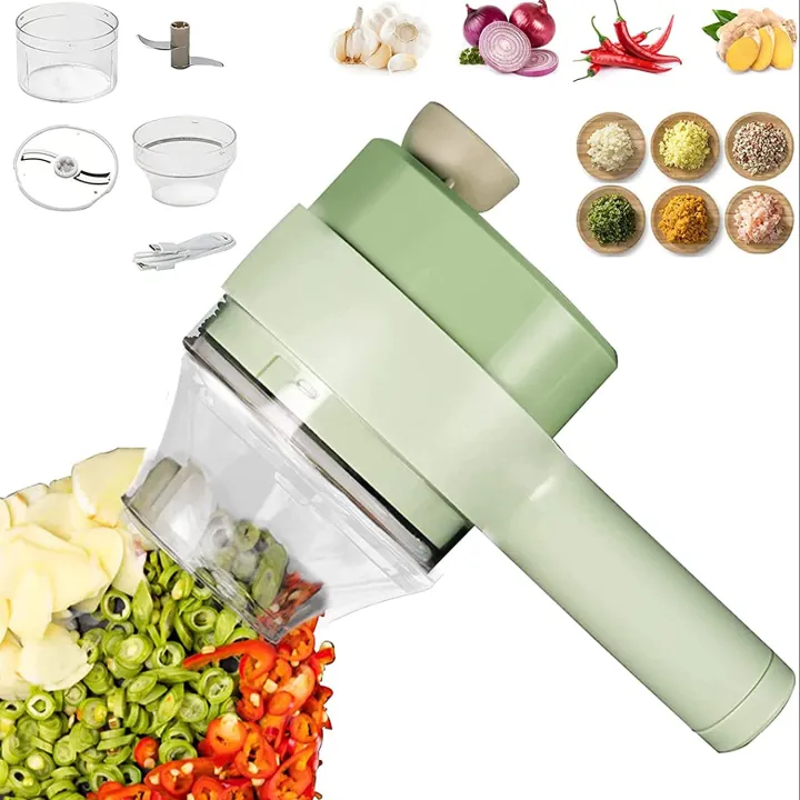 Electric mini chopper food processor vegetable chopper 4 in 1 handheld ...