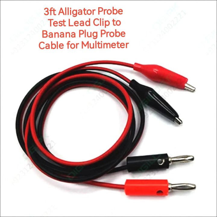 3ft Alligator Probe Test Lead Clip to Banana Plug Probe Cable for ...