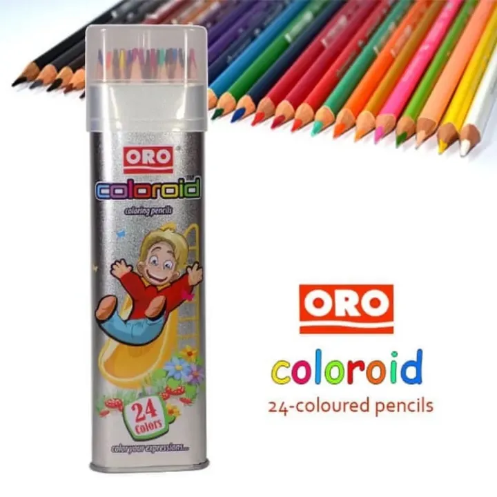 ORO Coloroid Color Pencil Box - 24 Colors | Daraz.pk