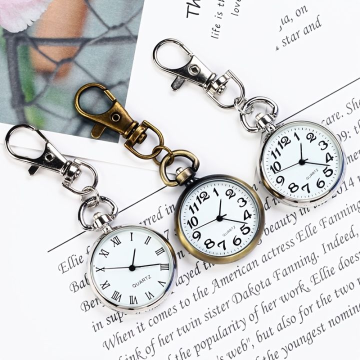 Large number clear pocket watch keychain hanging watch nurse watch ...
