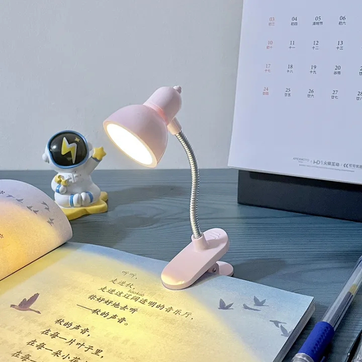 Led Mini Desk Lamp Warm Light With Clip Students Dormitory Eye ...