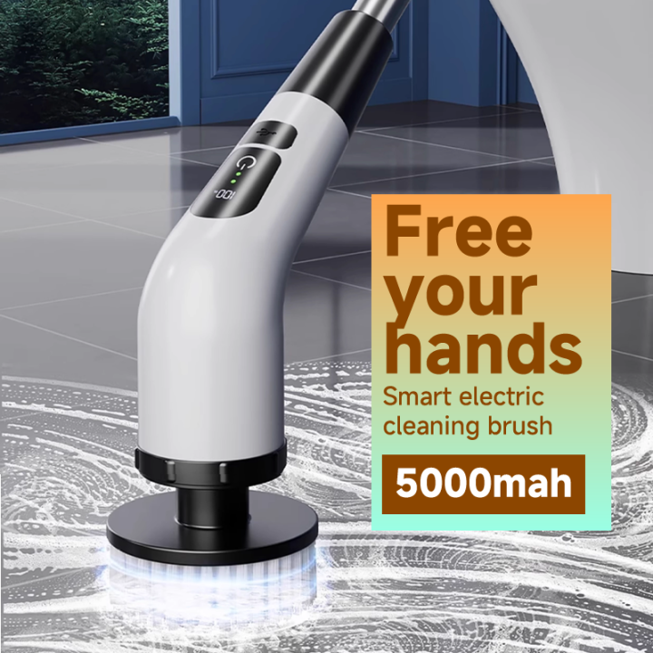 Household Multipurpose Electric Cleaning Brush Cordless Spin Scrubber ...