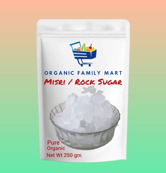 Misri | Rock Sugar | 250 gm -Organic Family Mart | Daraz.pk
