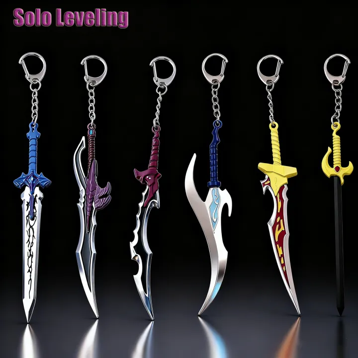 Anime Solo Leveling Keychain Knight Killer Fangs Metal Toy Sword ...