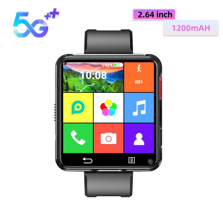 4G Android 11.0 Smart Watch With 2.64 inch Large Screen 500W Dual ...