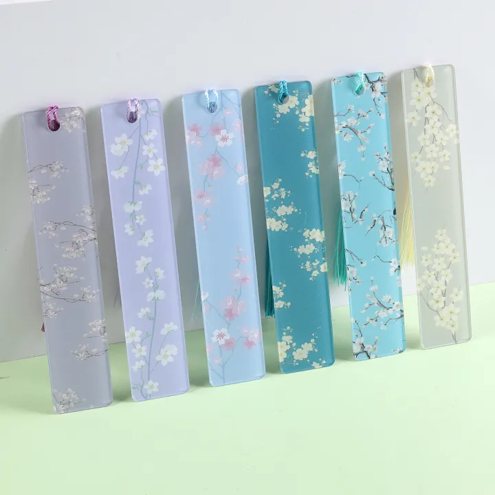 6pcs Colourful Flower Print Bookmark, Creative Cute Student Learning ...