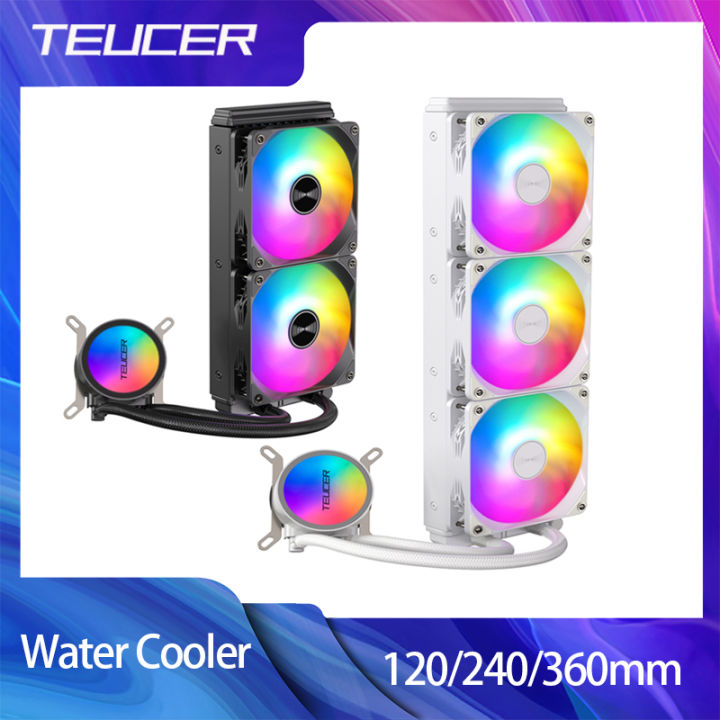 TEUCER RGB CPU Water Cooler 120/240/360mm All In One CPU Liquid Cooling ...
