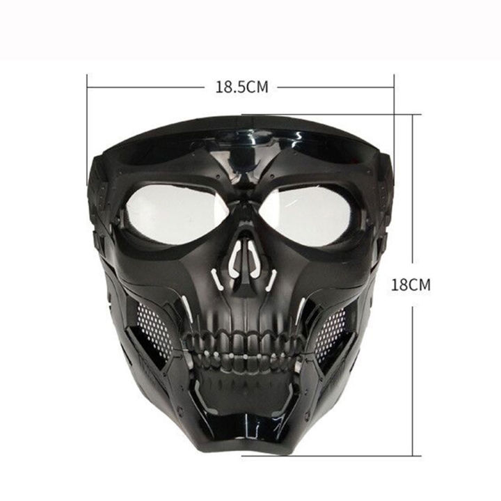 New Skull Mask Motorcycle Mask Bicycle Riding Windproof Full Face ...