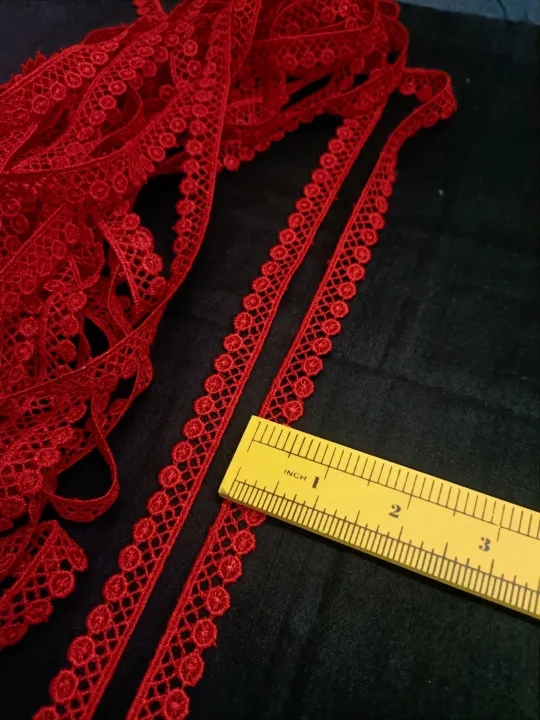1.2 cm 5 goz Cross Flower Jori Crochet Lace Trims Dress Embroidery ...