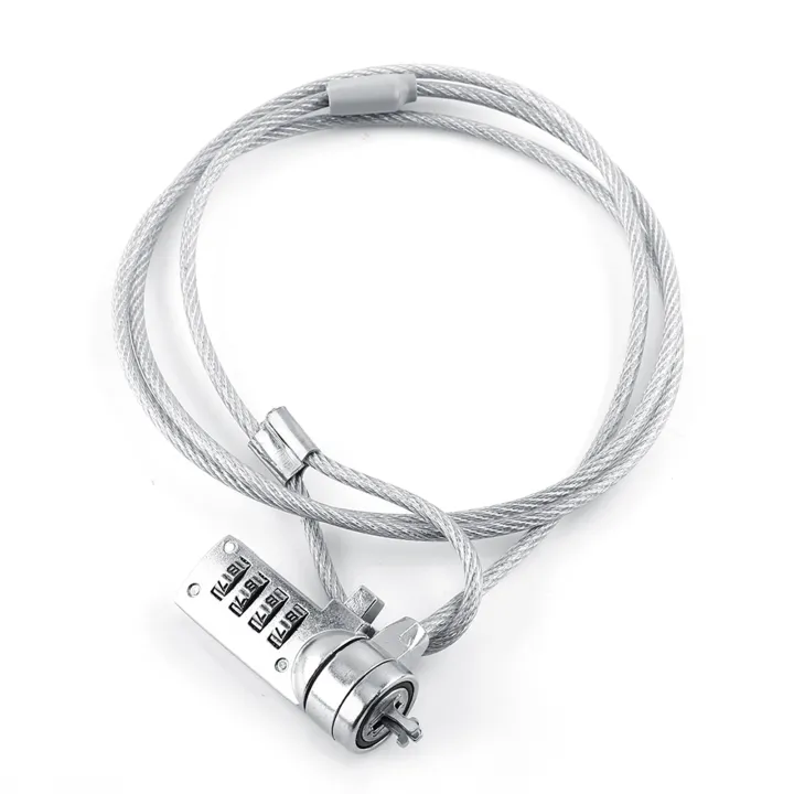 Portable Laptop Combination Security Lock Cable Chain Theft Deterrent 4 ...