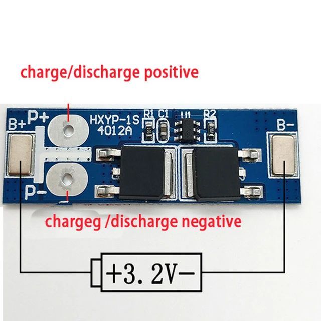 1S BMS 12A 3.2V Charging Board Circuit Protection PCM Self Recovery For ...