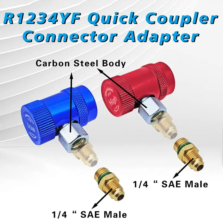 Freon R1234YF Auto Car Quick Coupler Connector Brass Adapters Air ...