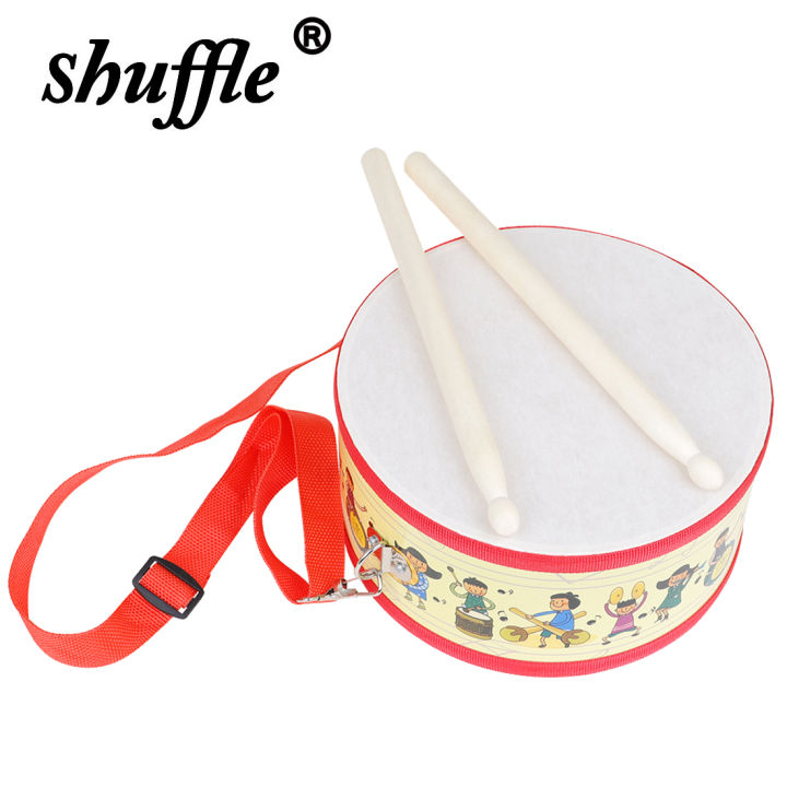 Double Sided Drums Tambourine Wooden Hand Drum Orff Cartoon Percussion ...