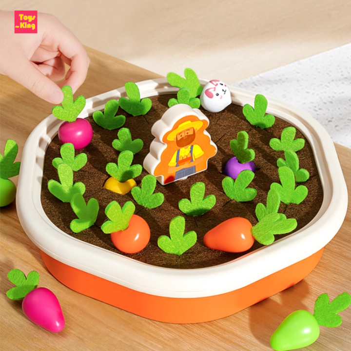 Baby Pull Out Radish Toys Montessori Toddler Memory Sorting Fine Motor ...