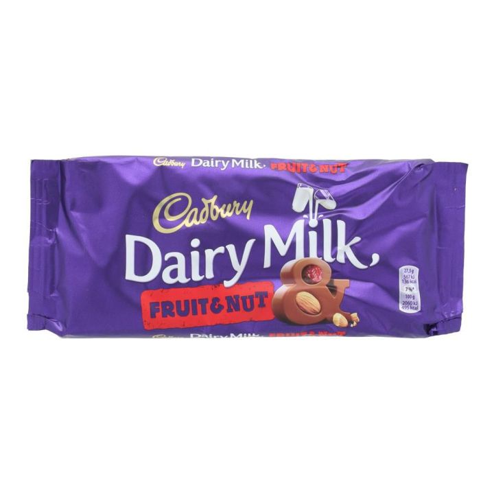 CADBURY DAIRY MILK CHOCOLATE FRUIT AND NUT 110 GM | Daraz.pk